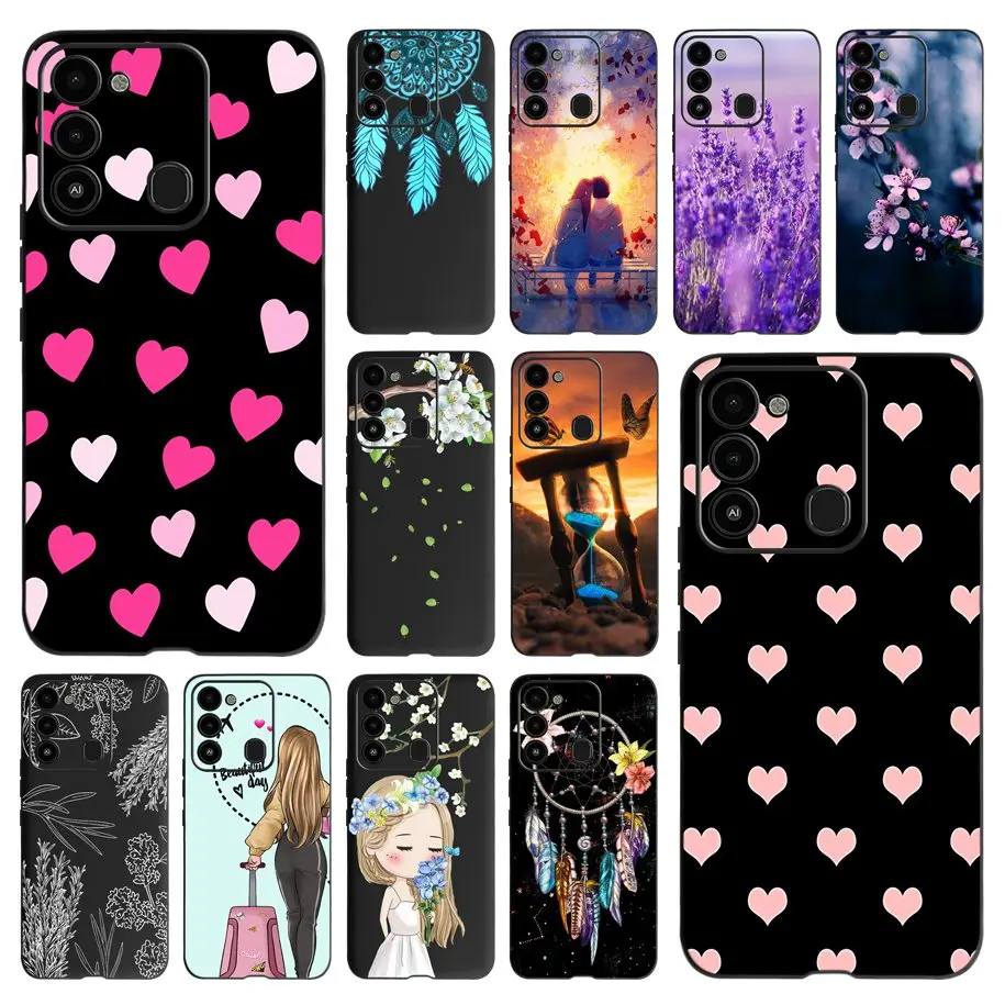 For-Tecno-Spark-GO-2022-Case-Shockproof-Soft-Silicone-Love-Heart-Back ...