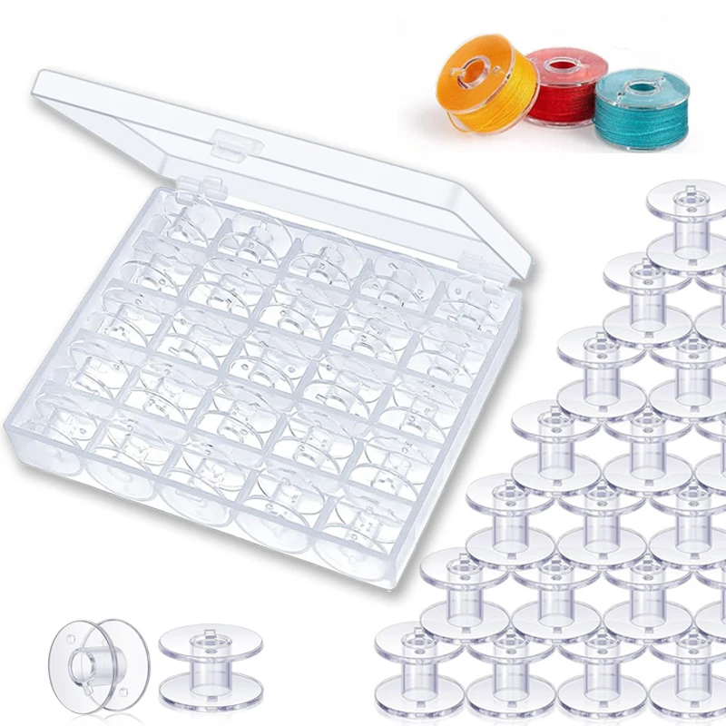 25pcs Home Sewing Machine Bottom Thread Bobbin Set Sewing Accessories ...