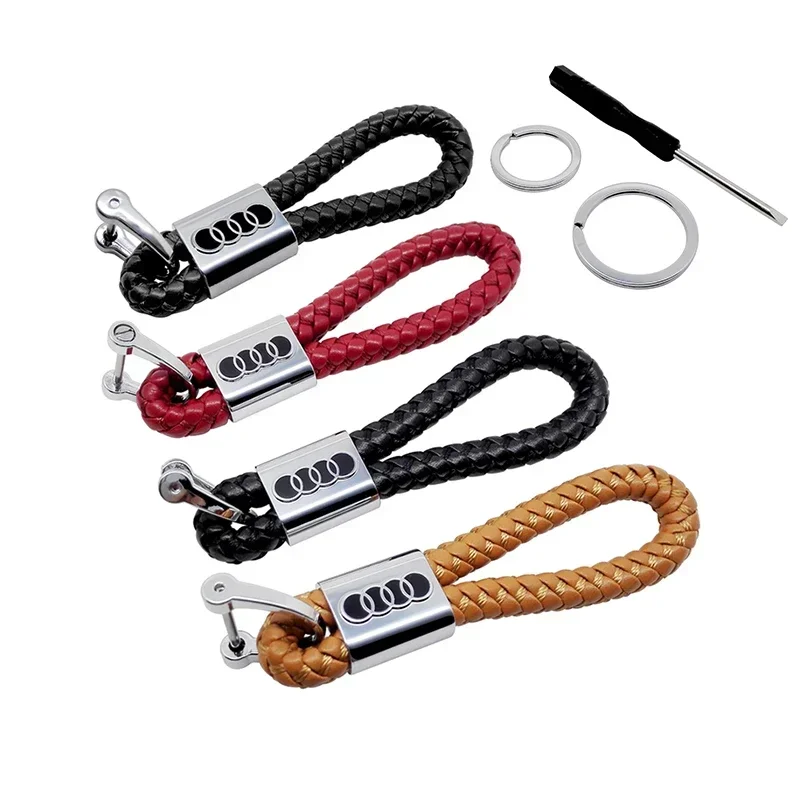Braided-Rope-Keychian-Car-Key-Rings-Holder-Pendant-For-Q3-Q2-Q5-Q7-A1 ...