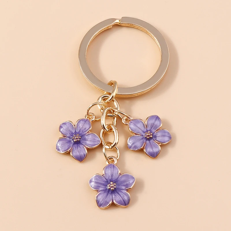 Enamel Handbag Accessories | Enamel Flower Keychain | Keychain Woman ...