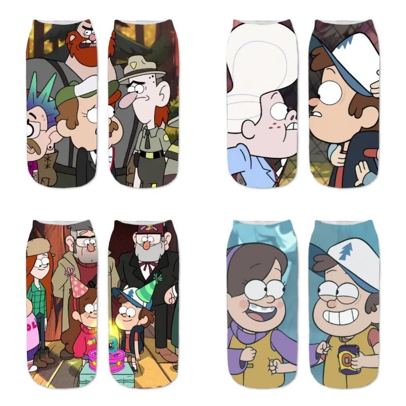 Gravity Falls Cartoon Peripheral Women Men Adult Socks Anime Printing ...