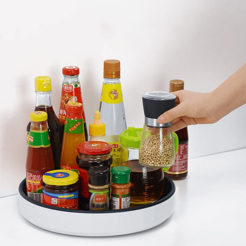 360 Rotating Round Kitchen Storage Tray Spice | Kitchen Cabinets ...