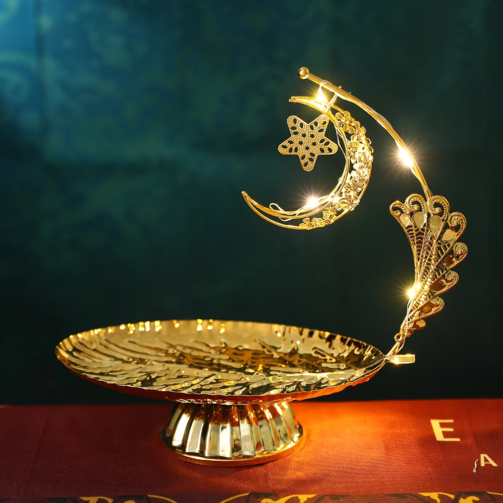 Eid-Mubarak-Metall-Gold-Muttern-Tablett-Mit-Licht-Ramadan-Dekor-f-r ...