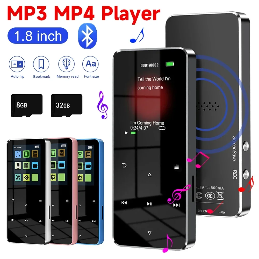 Metal-Touch-MP4-Music-Player-Suporte-Bluetooth-Alto-Falante-Embutido-R ...