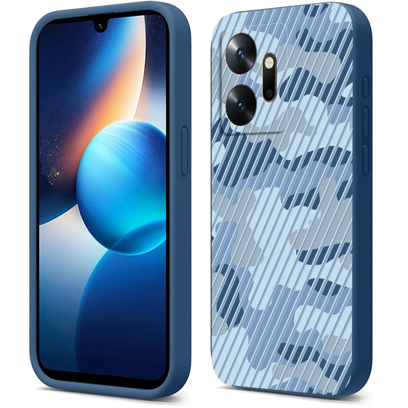 Jzon-For-Infinix-Zero-20-4G-Phone-Case-Blue-Camouflage-Style-Soft-Back ...