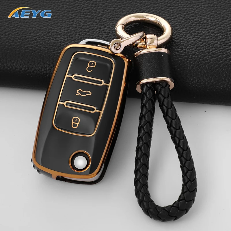 TPU Car Remote Key Case Cover For For VW Volkswagen Polo Tiguan Passat ...