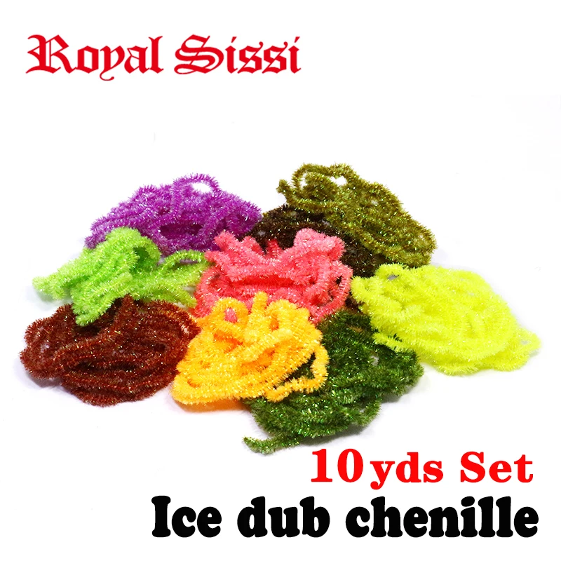 Royal-Sissi-10yards-set-fly-tying-ice-dub-chenille-sparkly-yarn-woolly ...