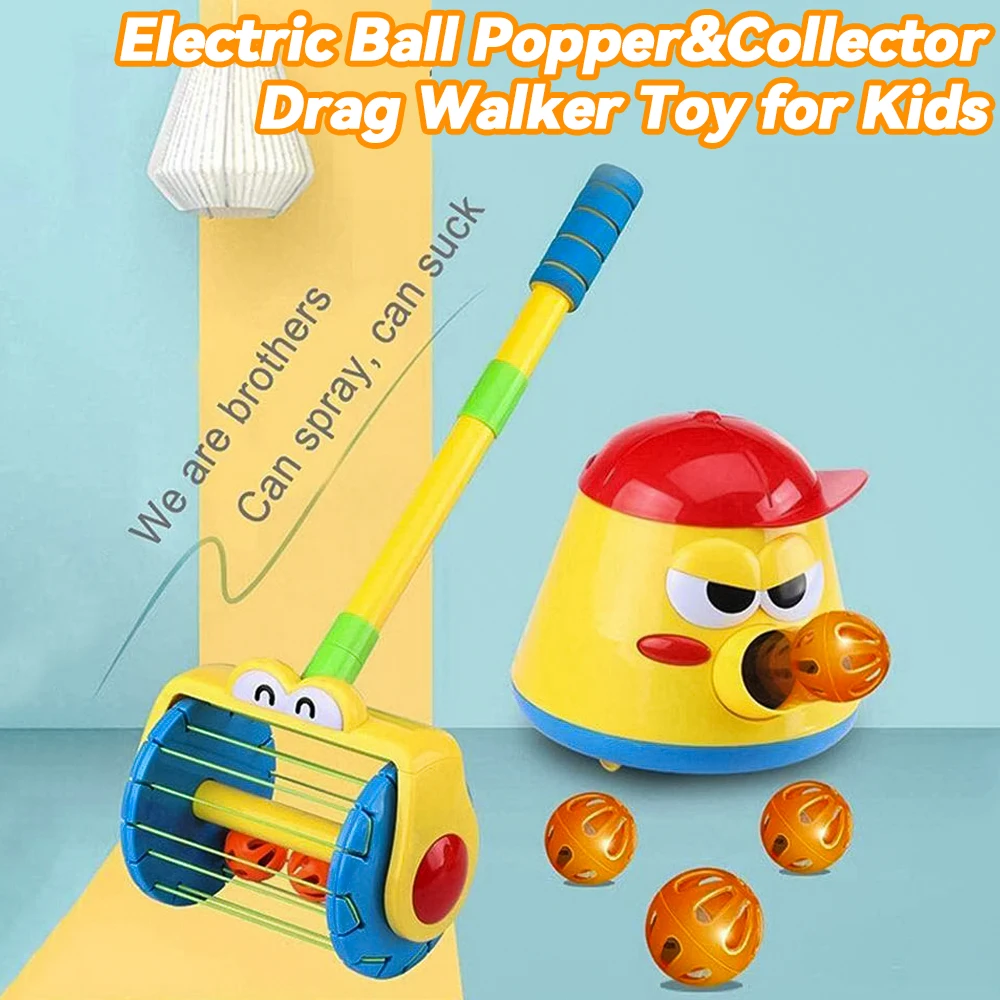 Baby-Drag-Walker-Push-Electric-Ball-Popper-and-Collector-Toy-Cart ...