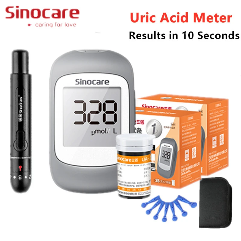 Sinocare New UA I Uric Acid Monitor with Lancet or Only Test Strips ...