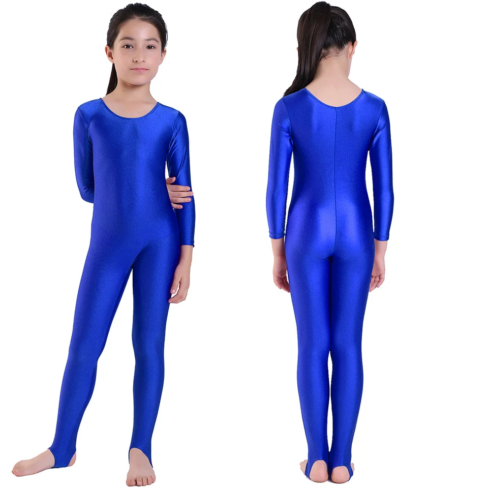 Dance Catsuit YONGHS Girls Sleeveless Full Length Bodysuit Jumpsuit ...