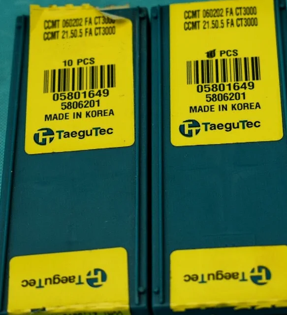 ORIGINAL 10PCS CARBIDE INSERT CCMT060202FA CT3000
