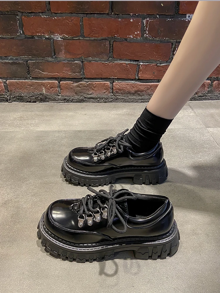 British-Style-Flat-Black-Shoes-For-Women-Loafers-With-Fur-Clogs ...