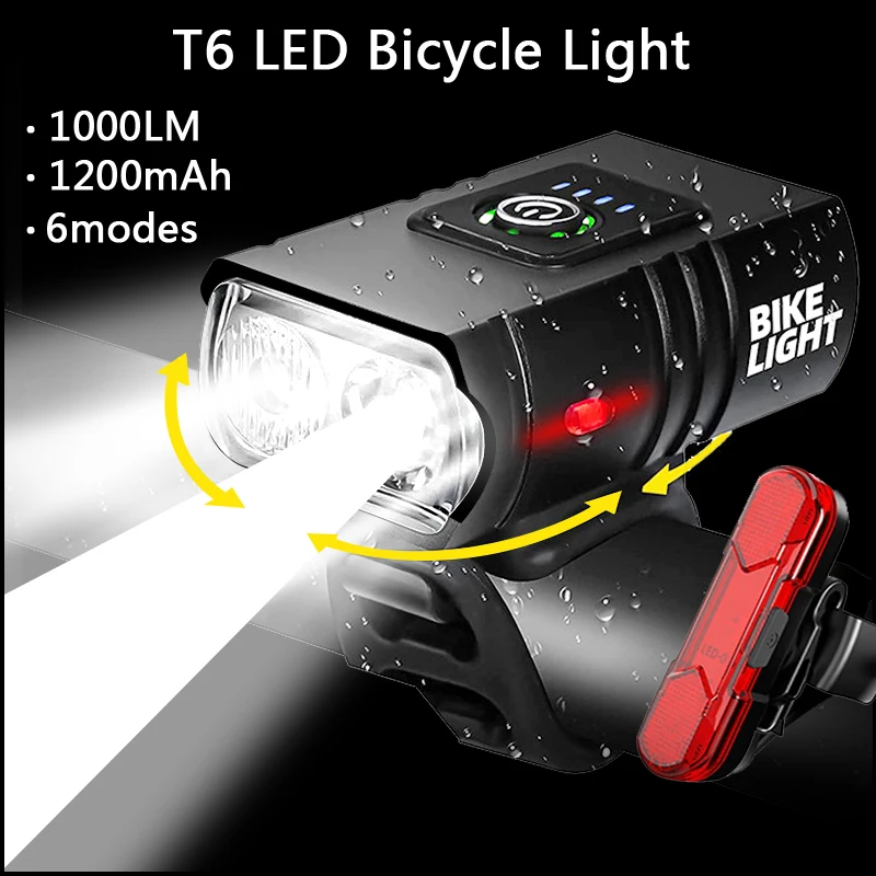 NEW-LED-Bicycle-Light-1000LM-USB-Rechargeable-Power-Display-MTB ...