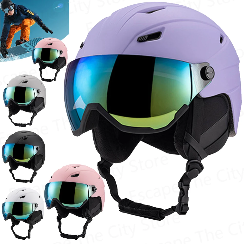 Skiing-Helmet-With-Goggles-Ski-Helmet-PC-EPS-Integrally-Molded-Goggles ...