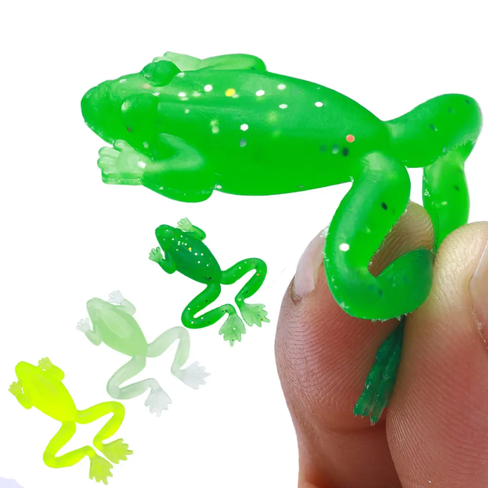5pcs 2.17in(5.5CM) 2.7g Lifelike Artificial Bass Bait Rubber Frog Soft ...
