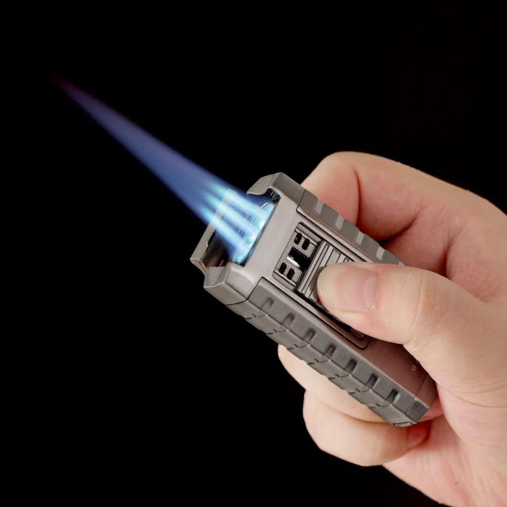 GALINER-Luxury-Cigar-Lighter-With-Puncher-Cutter-Butane-Jet-Pocket-Home ...