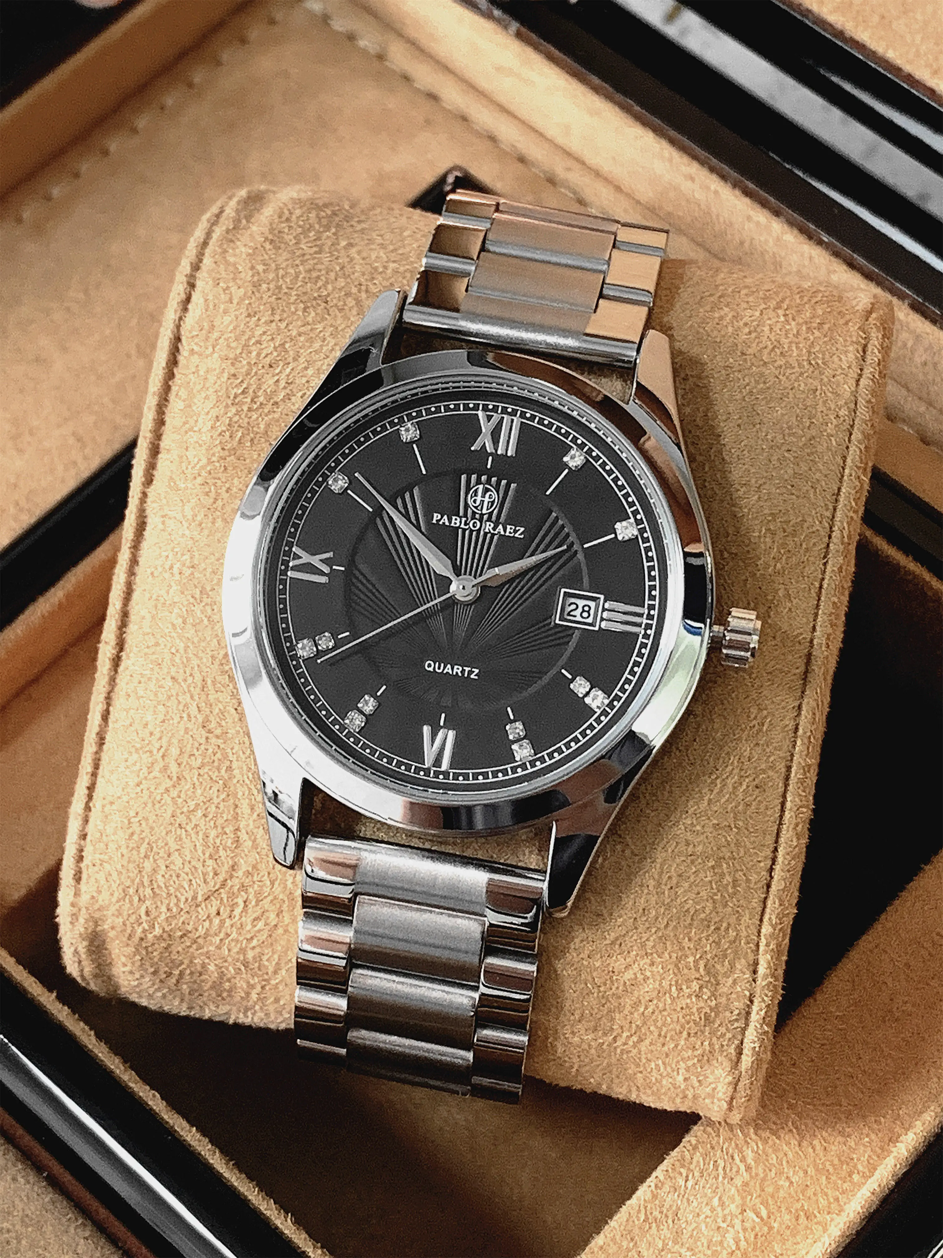 PABLO-RAEZ-Reloj-de-pulsera-de-acero-inoxidable-para-hombre-cron-grafo ...