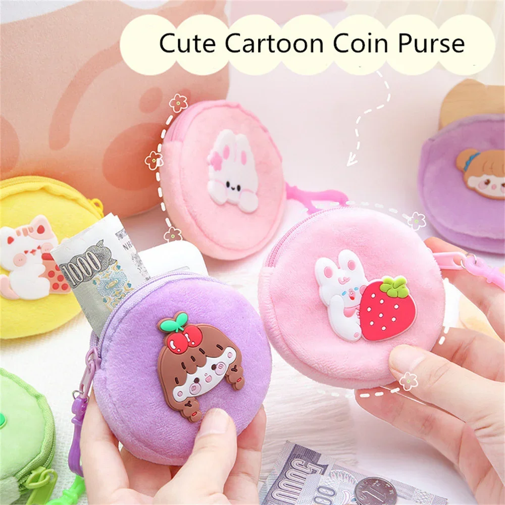 Cartoon-Plush-Coin-Purse-Girls-Children-Small-Wallet-Kid-Zipper-Change ...