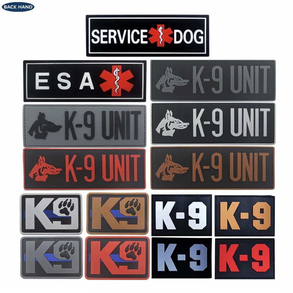 3D-K9-UNIT-Patches-Trooper-Tactical-pvc-K-9-SERVICE-DOG-ESA-rubber ...