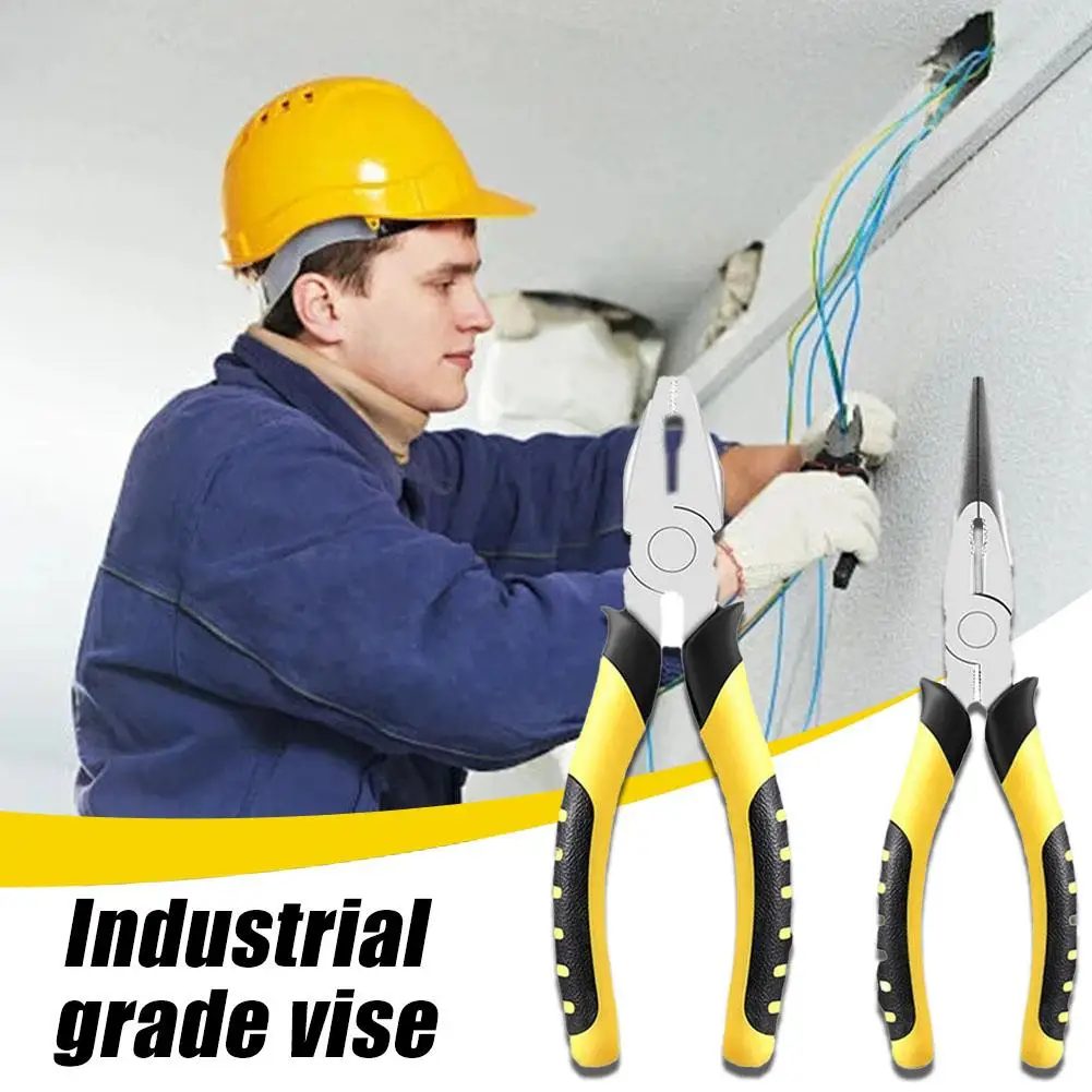 8-Inches-Wire-Pliers-Large-Opening-Stripping-Electrician-Household ...