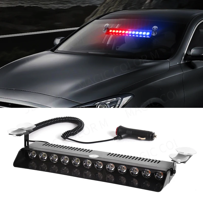 Car-Strobe-Light-Flash-Warning-Signal-Lamp-Red-Blue-Beacon-Police ...