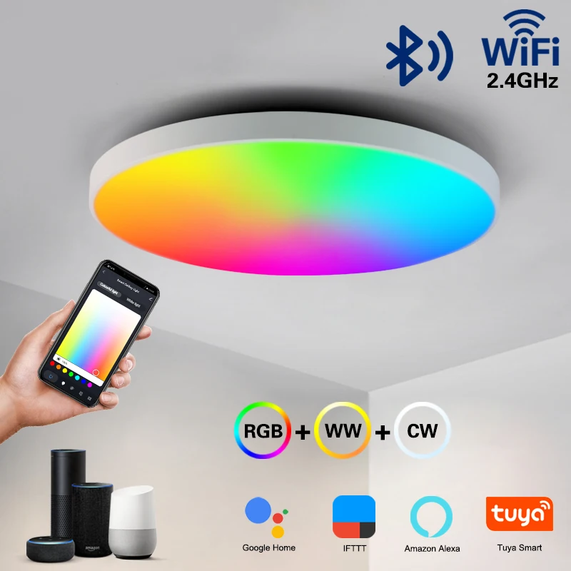 LED-Smart-Ceiling-Light-Panel-Light-Indoor-Light-WiFi-Bluetooth-Tuya ...