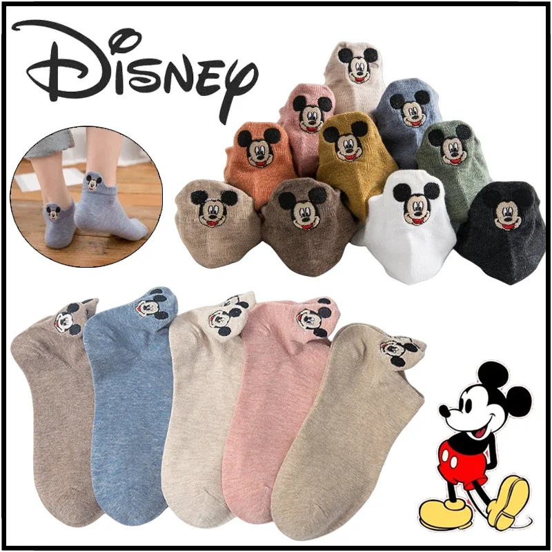 Disney Mickey Women Socks Cute Fashion Cotton Low Tube Sock Cartoon ...