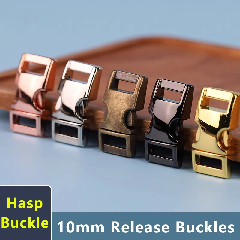 2/5/10Pcs 10mm Metal Hasp Buckle for Handmade Bracelet Closure Release ...
