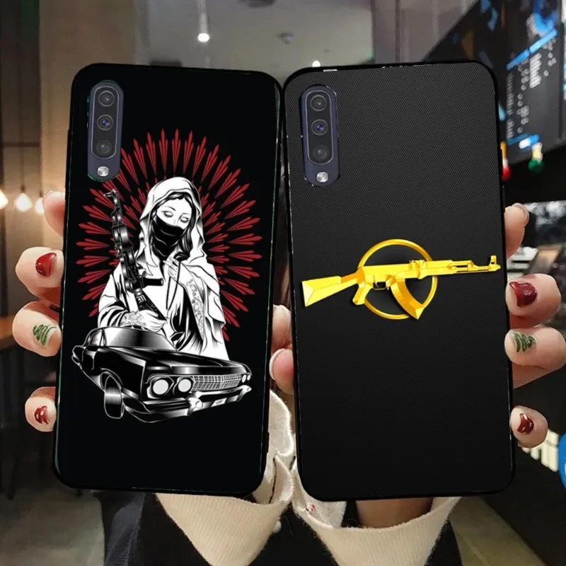 Funda de teléfono AK 47 Gun para Samsung A91 A81 A73 A72 A71 A30S A20 ...
