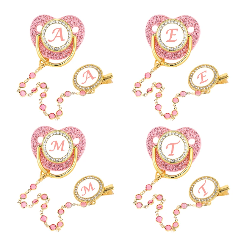 Princess-Baby-Pacifier-Clip-Chain-26-Letters-Newborn-Dummy-Soother-Baby ...