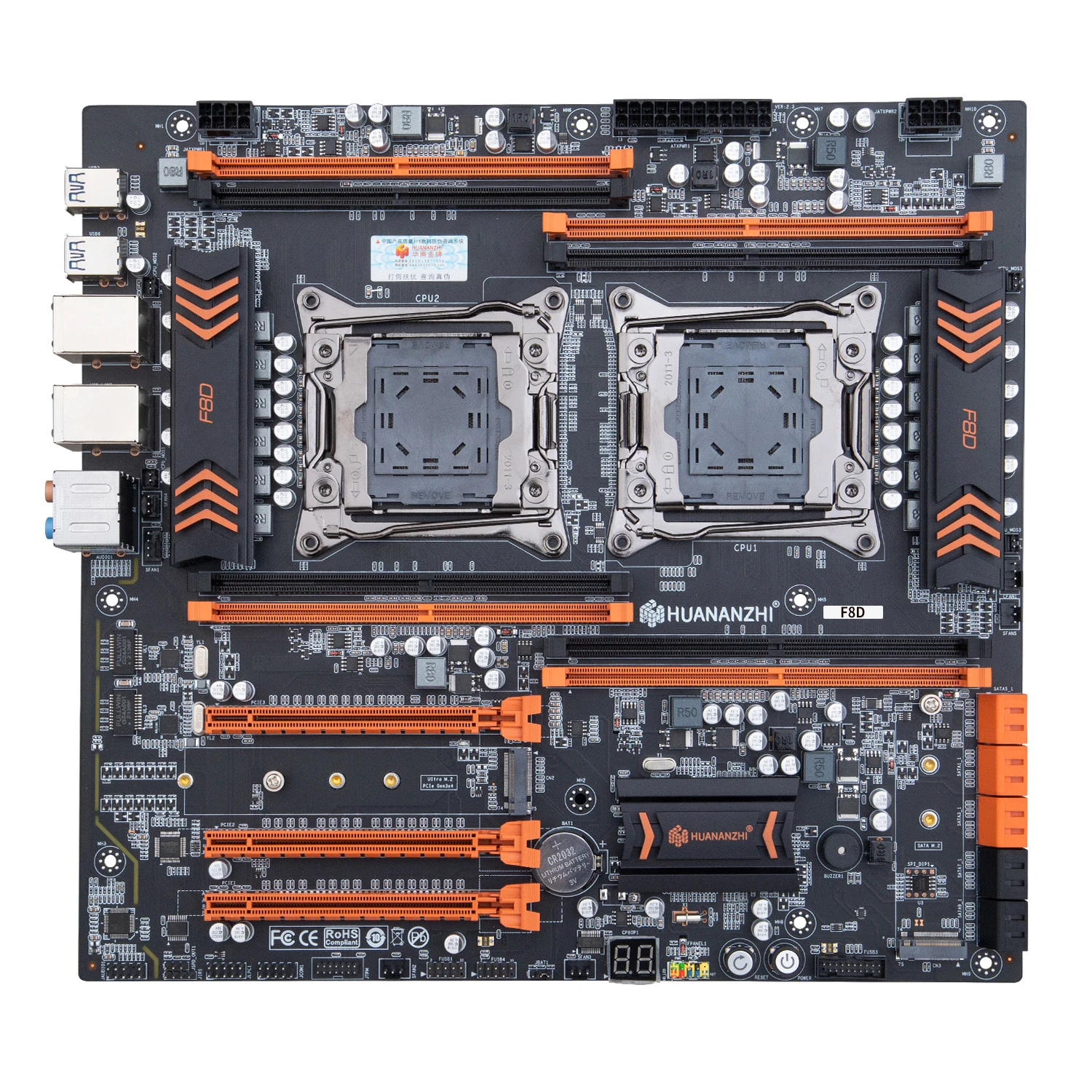 HUANANZHI F8D LGA 2011 3 Motherboard Intel Dual CPU support LGA 2011 3 ...