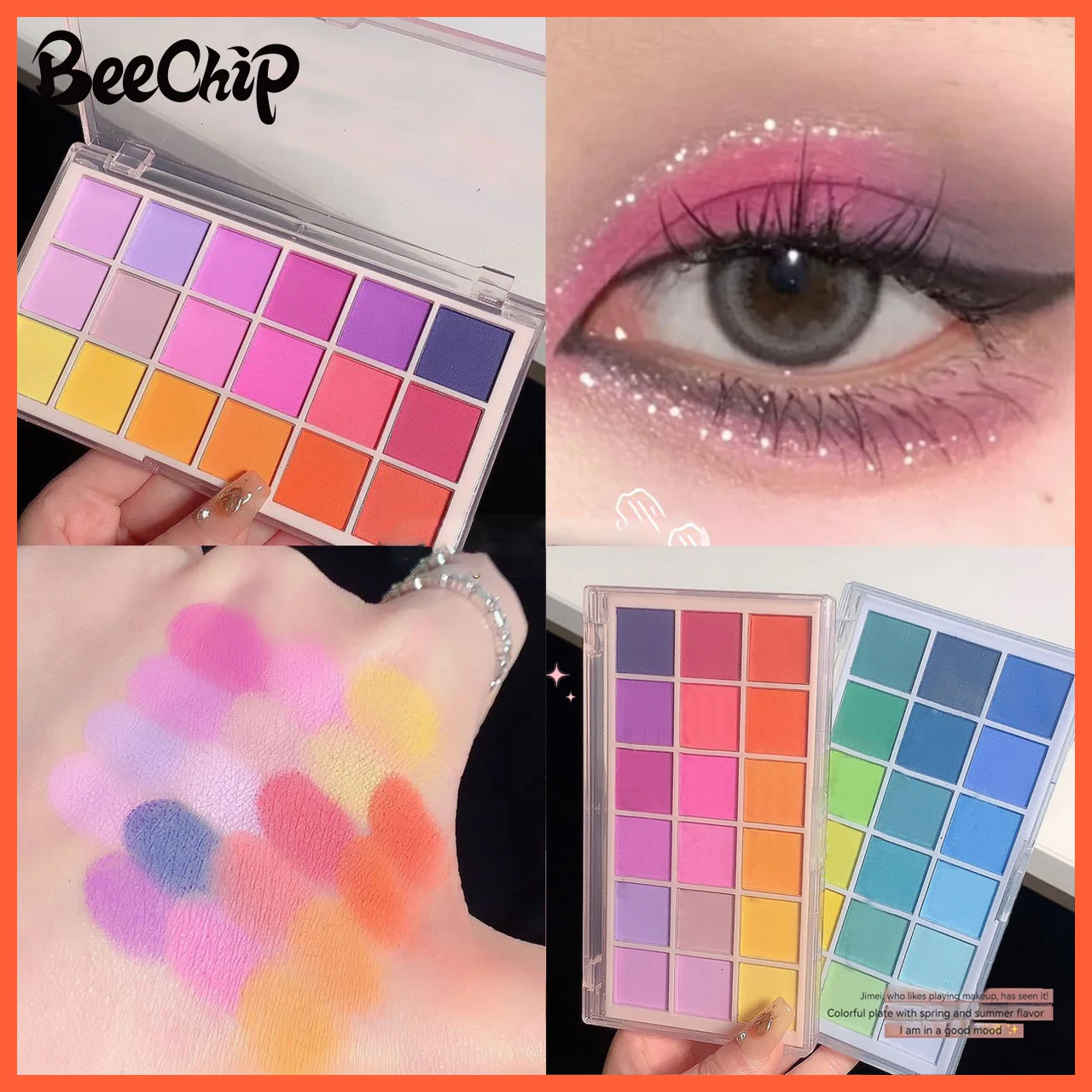 Matte-Color-Eyeshadow-Palette-18-Colors-Long-lasting-Natural-Charming ...