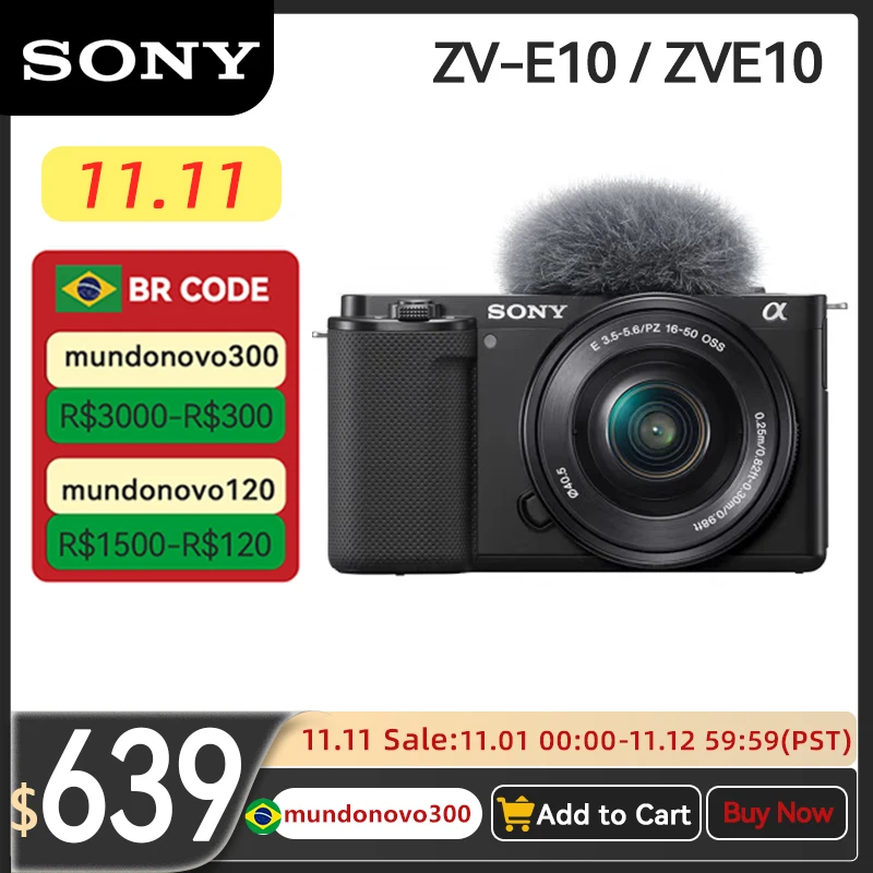 Sony Zv-e10 / Zve10 Aps-c E-mount Mirrorless Camera Digital Camera With ...