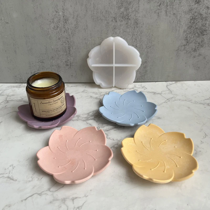 Flower-Plate-Silicone-Mould-Jewellery-Sundry-Storage-Tray-Plaster-Resin ...