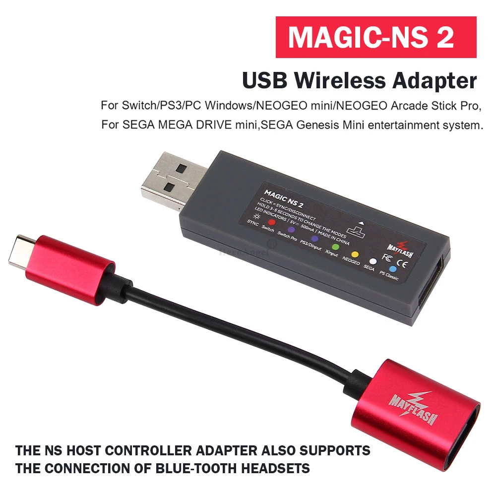 Mayflash Magic Ns 2 Wireless For Ps5/for Ps4/for Xbox Seriesx ...