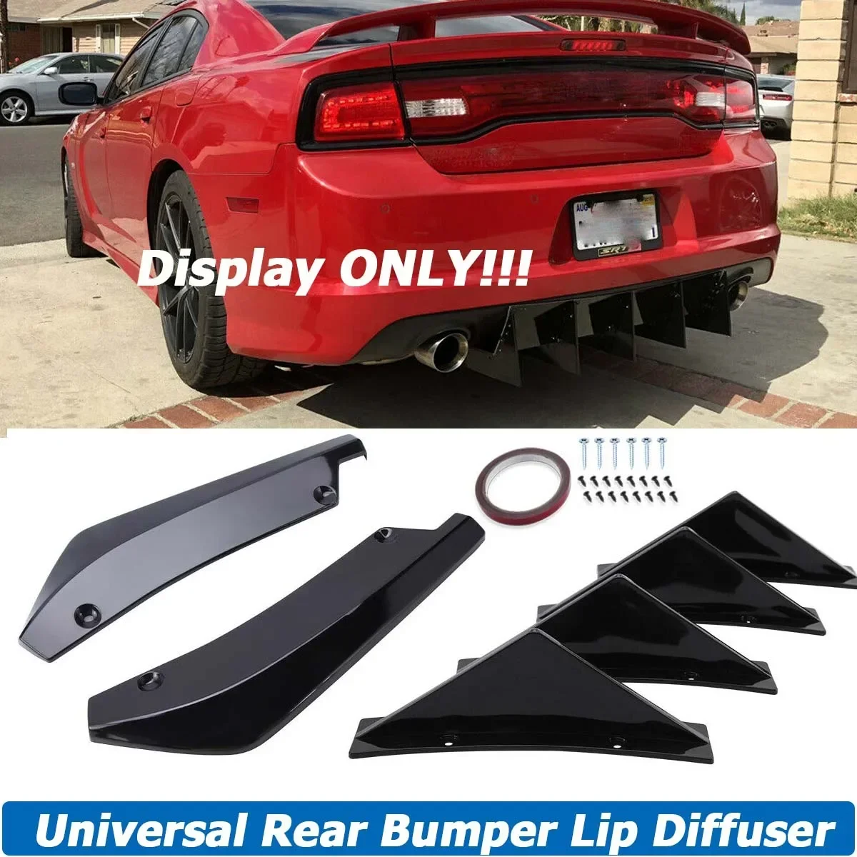 For-Dodge-Challenger-Charger-SRT-2010-2022-Rear-Bumper-Splitter-Cover ...