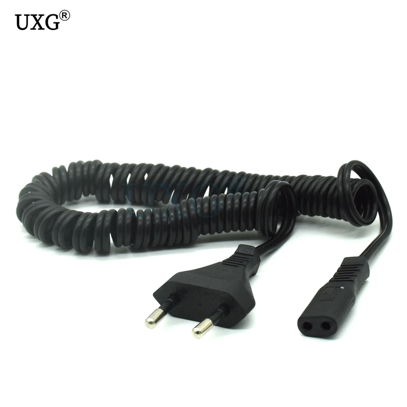 EU Power cable cord Figure 8 C7 to Euro Eu European 2 pin AC Plug EU ...