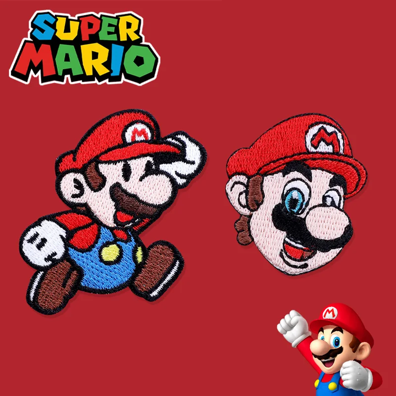 Super-Mario-Bros-Cartoon-Patches-for-Clothing-Cute-Self-Adhesive-Patch ...
