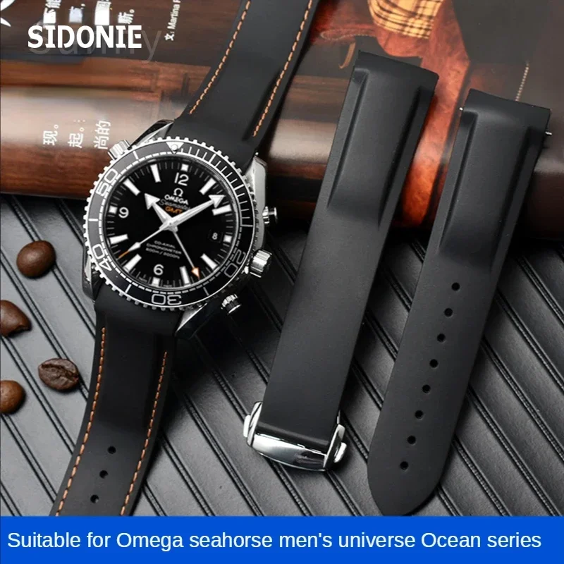 Silicone Watch Strap for Omega Watch AT150 SeaMaster 007 Men's Universe ...