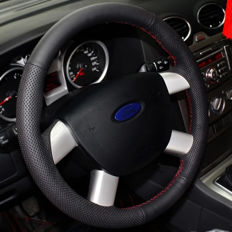 Car-Steering-Wheel-Cover-Braid-Artificial-Leather-For-Ford-Kuga-Focus-2 ...