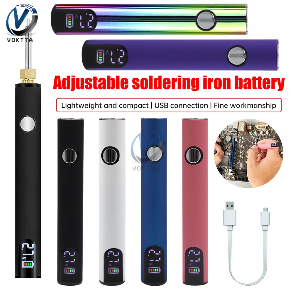 Portable 510 Thread Battery Pen USB Soldering Iron Kit Adjustable ...