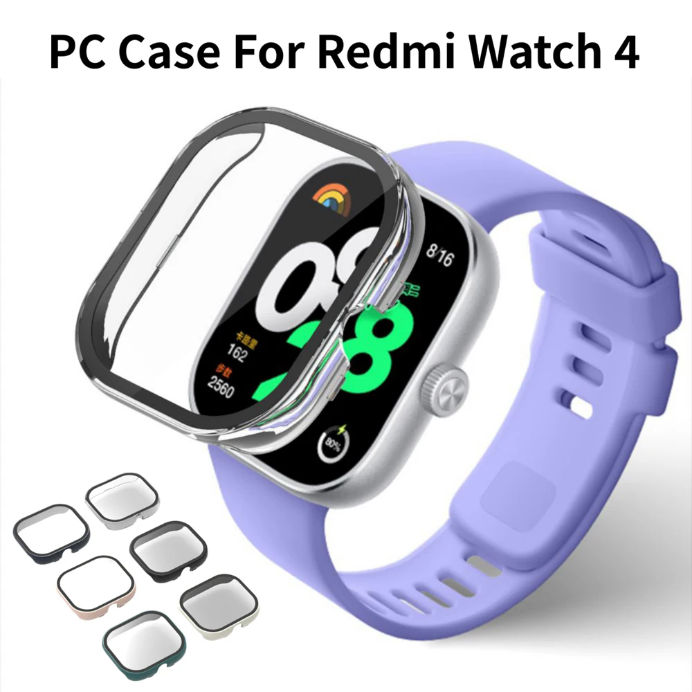 Hard-Edge-PC-Case-Glass-For-Redmi-Watch-4-Smartwatch-Anti-scratch-Full ...