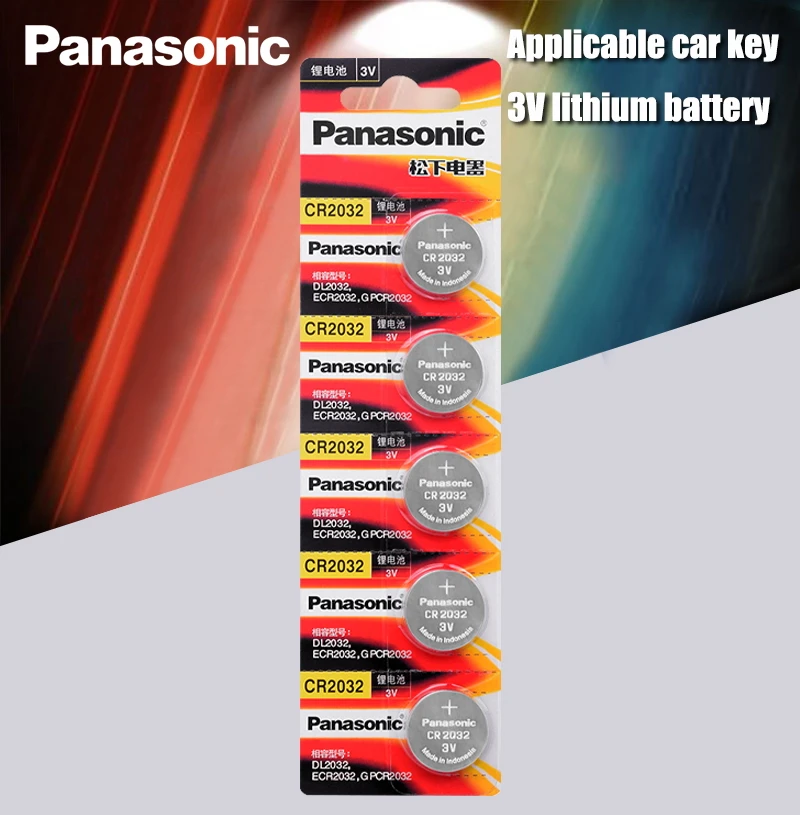 Panasonic Original 5pcs/lot cr 2032 Button Cell Batteries 3V Coin ...