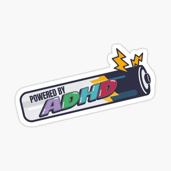 Powered-By-Adhd-5PCS-Stickers-for-Wall-Art-Anime-Laptop-Kid-Luggage ...