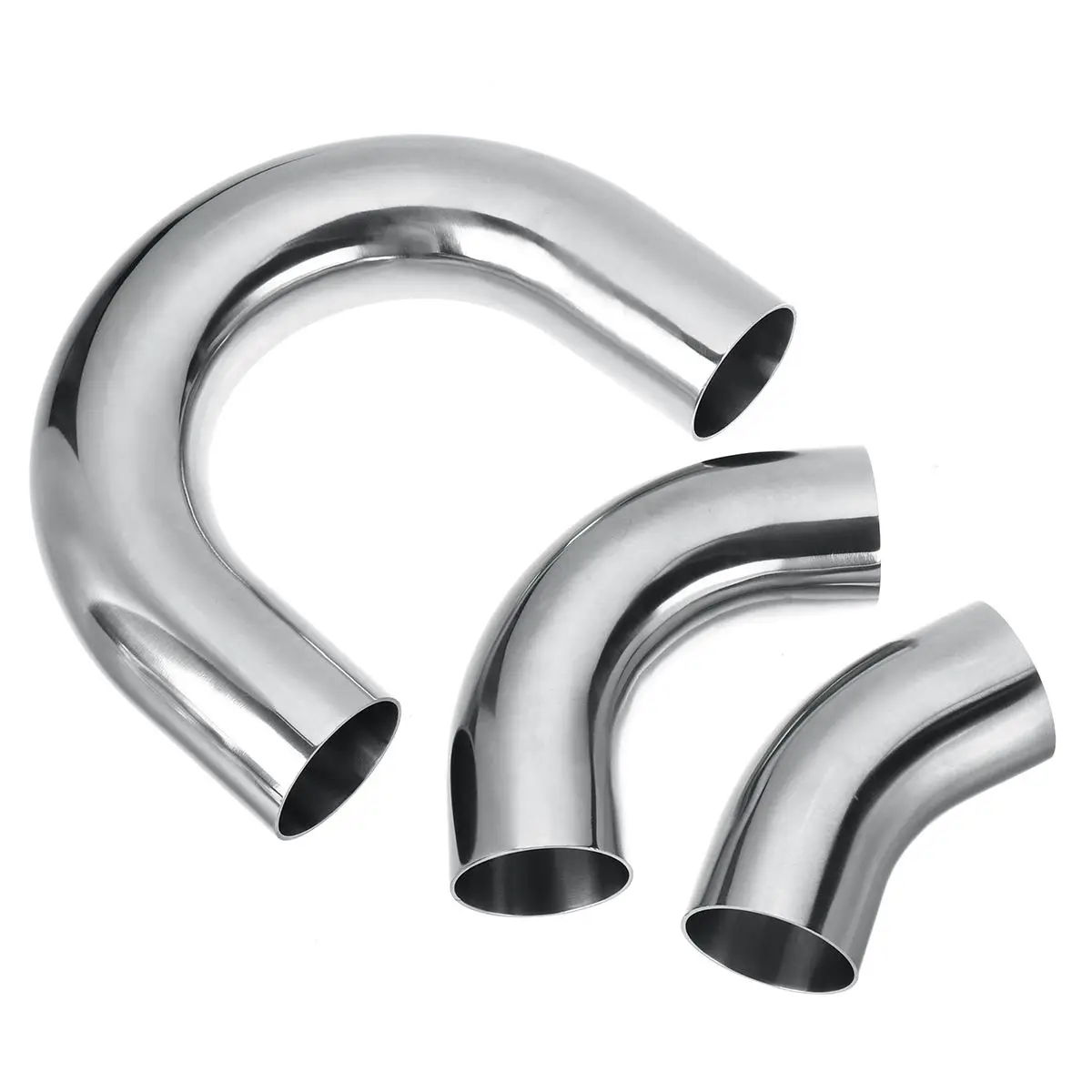 Universal-50mm-2-Elbow-Connector-Pipe-45-90-180-Stainless-Steel-Bend ...