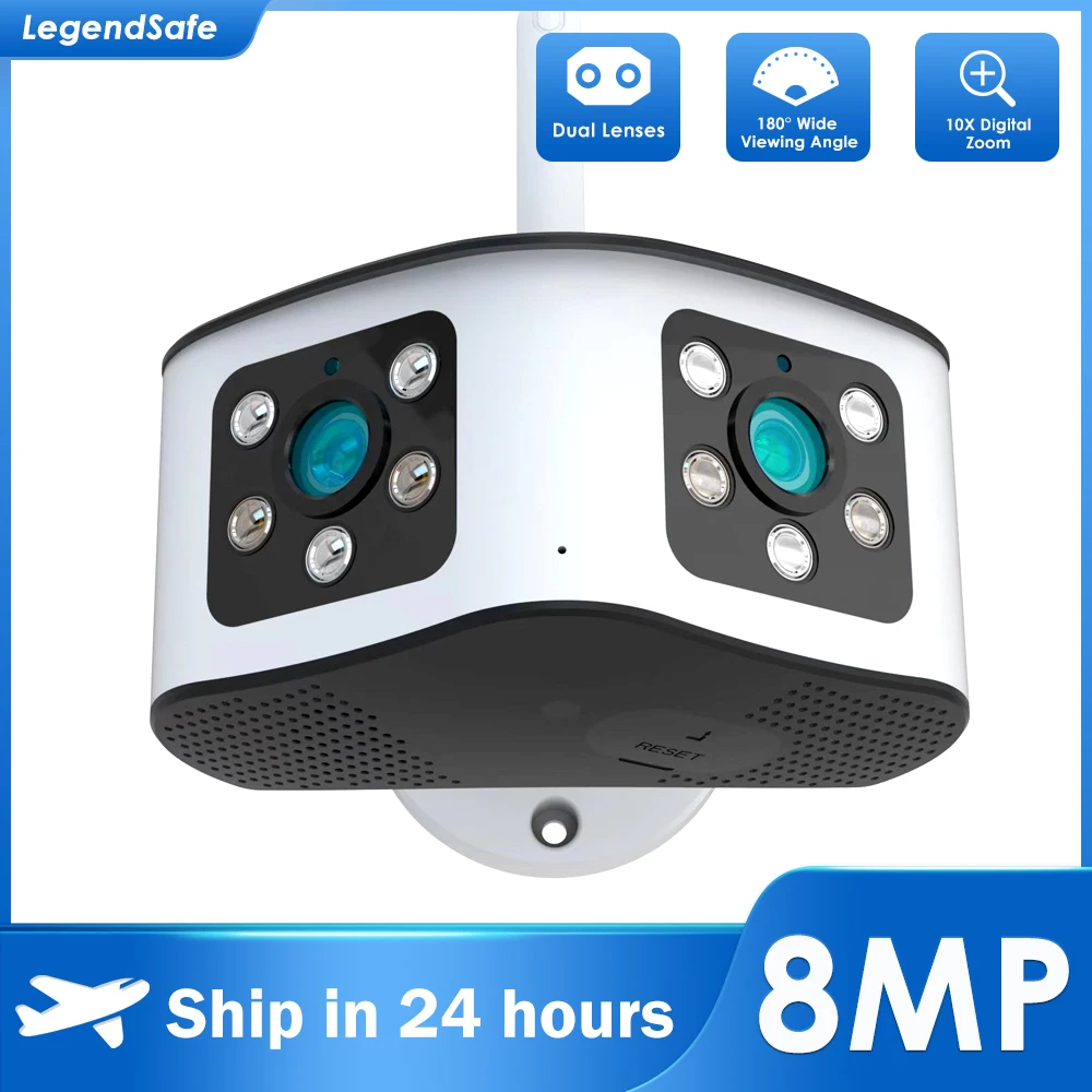 4K-8MP-180-Wide-Viewing-Angle-Panoramic-WiFi-Dual-Lens-Fixed-IP-Camera ...
