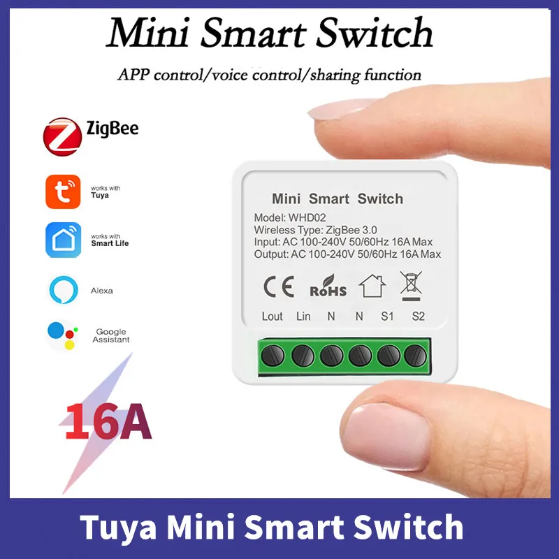 Tuya Zigbee Mini Smart Switch DIY On-off Switch Dual Control Alaxa ...