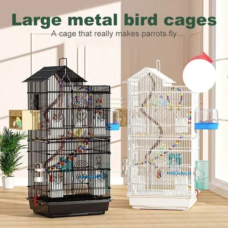 100cm-Multi-functional-Bird-Cage-Finches-Canaries-Cockatiels-Applicable ...