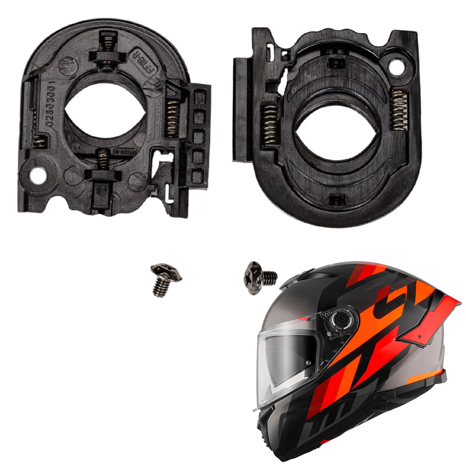 2 Pcs Helmet Visor Shield Base Repair Parts High Performance Visor Len ...