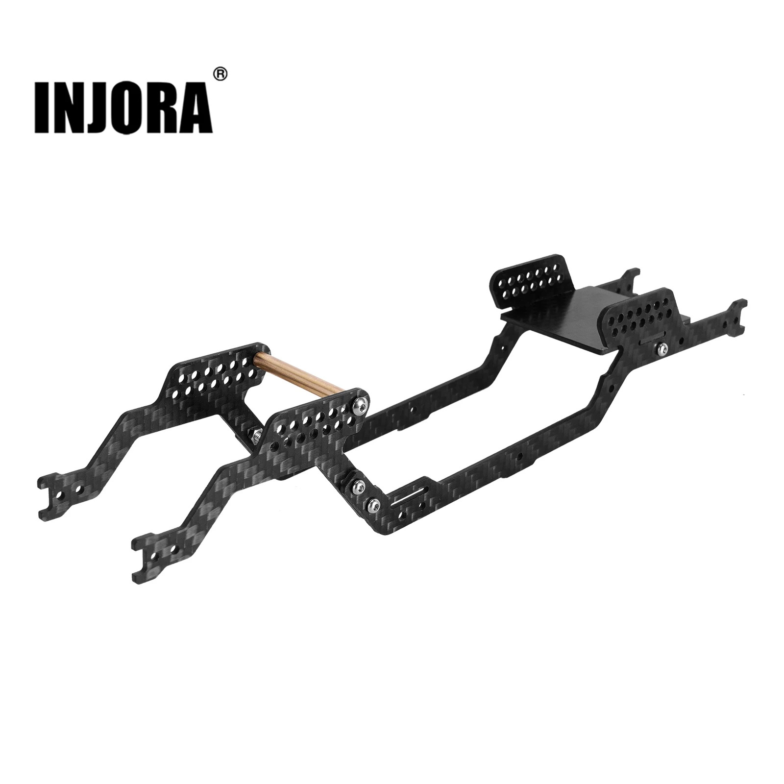 INJORA LCG Carbon Fiber Chassis Kit Frame Girder for 1/18 RC Crawler ...